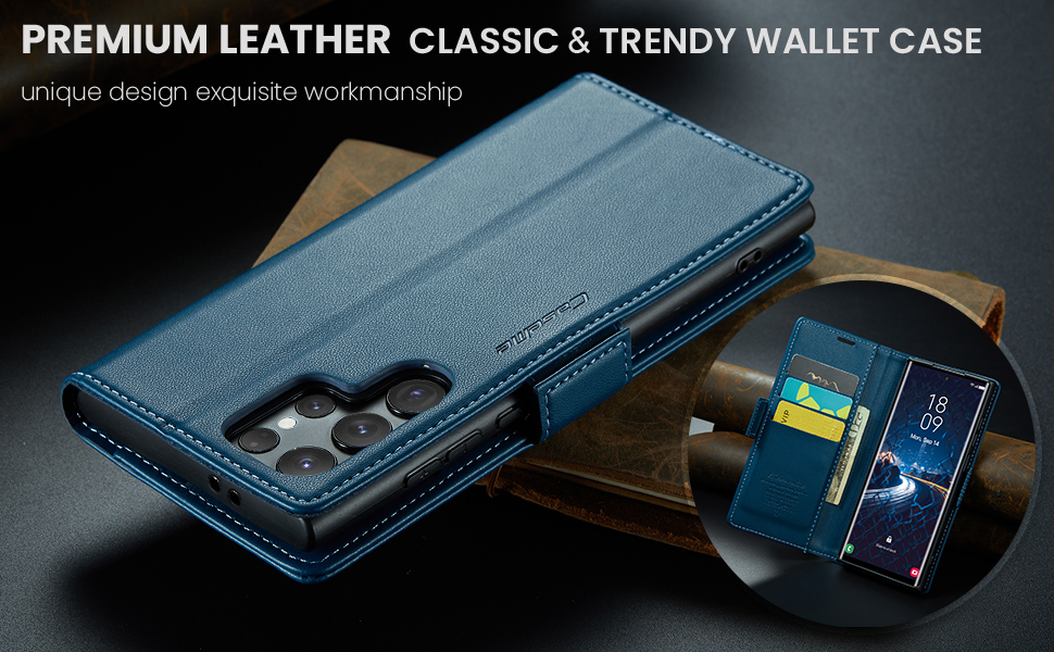 Amazon.com: SINIANL Samsung Galaxy S24 Ultra Wallet Case with RFID Blocking, Samsung S24 Ultra ...