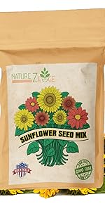 Amazon.com : NatureZ Edge 1300+ Sunflower Seeds Variety Pack, Sunflower Seeds for Planting, Get ...