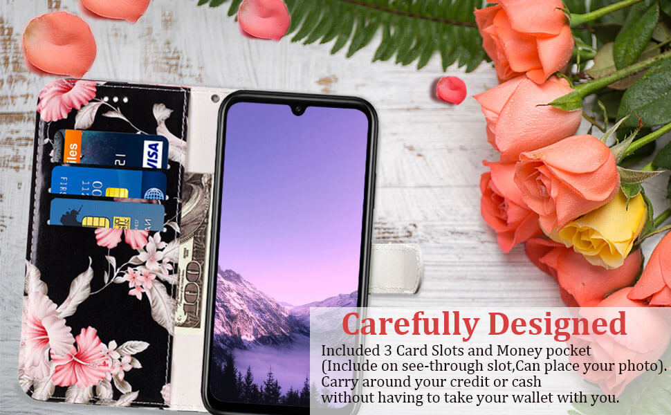 Amazon.com: JanCalm for Galaxy A15 5G Phone Case Wallet,Floral Pattern Cute for Samsung Galaxy ...