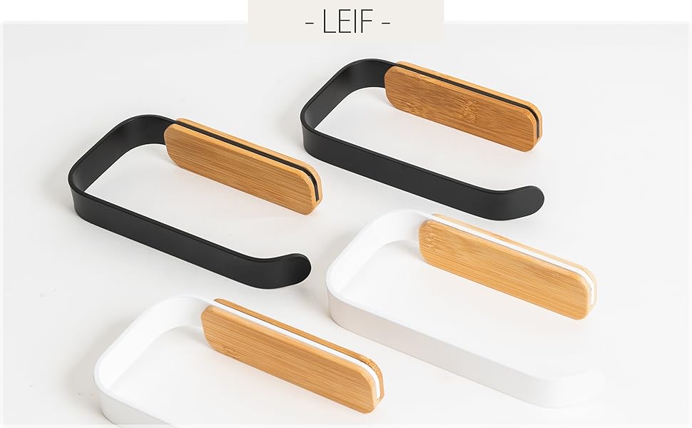 KAZAI.® Porte-Rouleau de Papier Toilette Leif - avec Étagère | Fixation Murale & Auto-adhésif ...