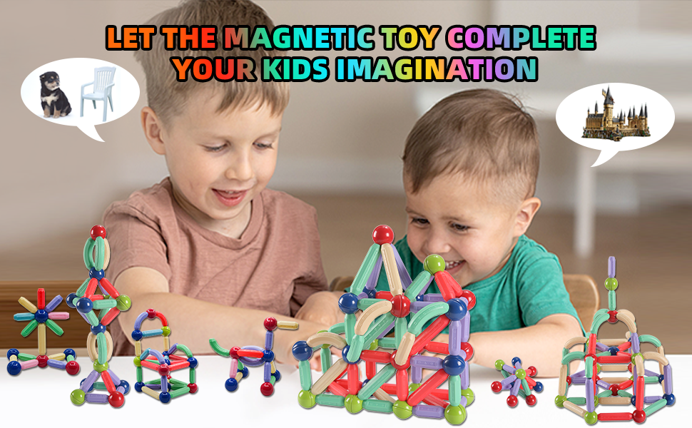 Amazon.com: millbill Magnetic Building Sticks Blocks Toys,42PCS Magnetic Balls and Rods Set,STEM ...