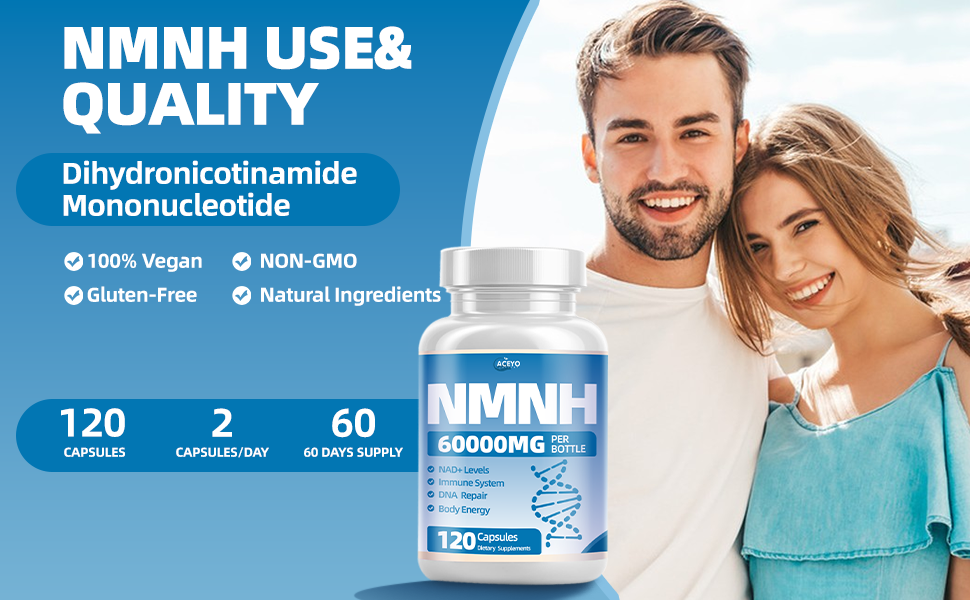 Amazon.com: ACEYO NMNH(Dihydronicotinamide Mononucleotide),500mg Per Serving,NAD Supplement to ...