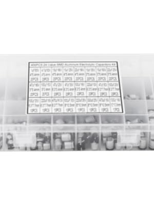 Oumefar 400pcs Capacitors, 24 Values SMD Electrolytic Capacitor Aluminum Electrolytic Capacitors ...