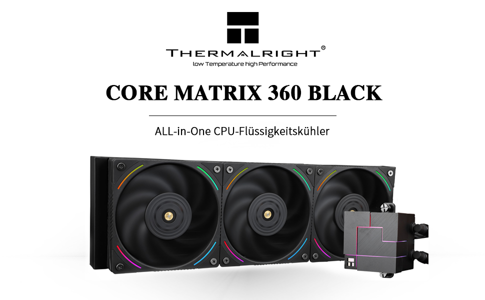 Thermalright Core Matrix 360 Black AIO - Raffreddatore ad acqua, 3 x ...