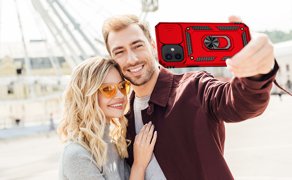 Amazon.com: SKTGSLAMY for iPhone 12 Case,Phone 12 Pro Case,with Screen Protectors and Camera ...