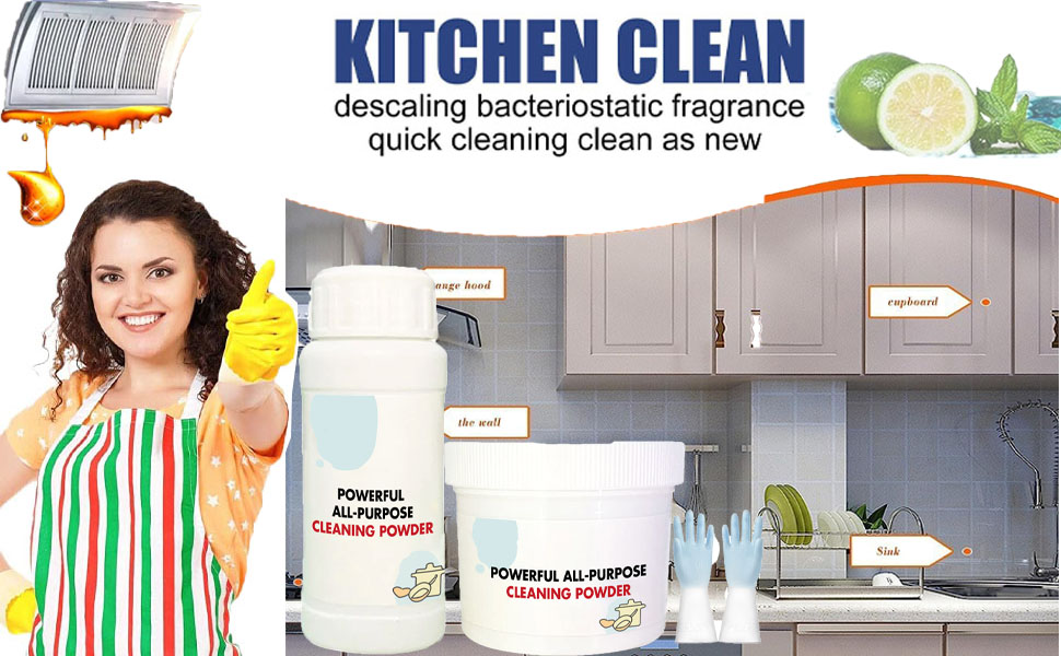 Amazon.com: TSKLooy Powerful Kitchen All-purpose Powder Cleaner, Foam Rust Remover Kitchen All ...