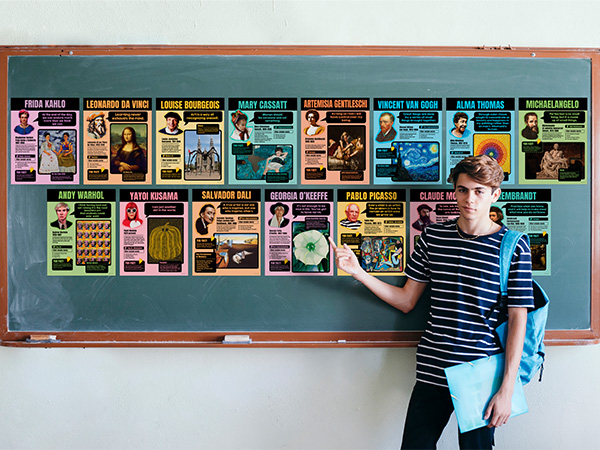 Mua 15 Famous Art Posters for Classroom - 11x14in Art Room Decor ...