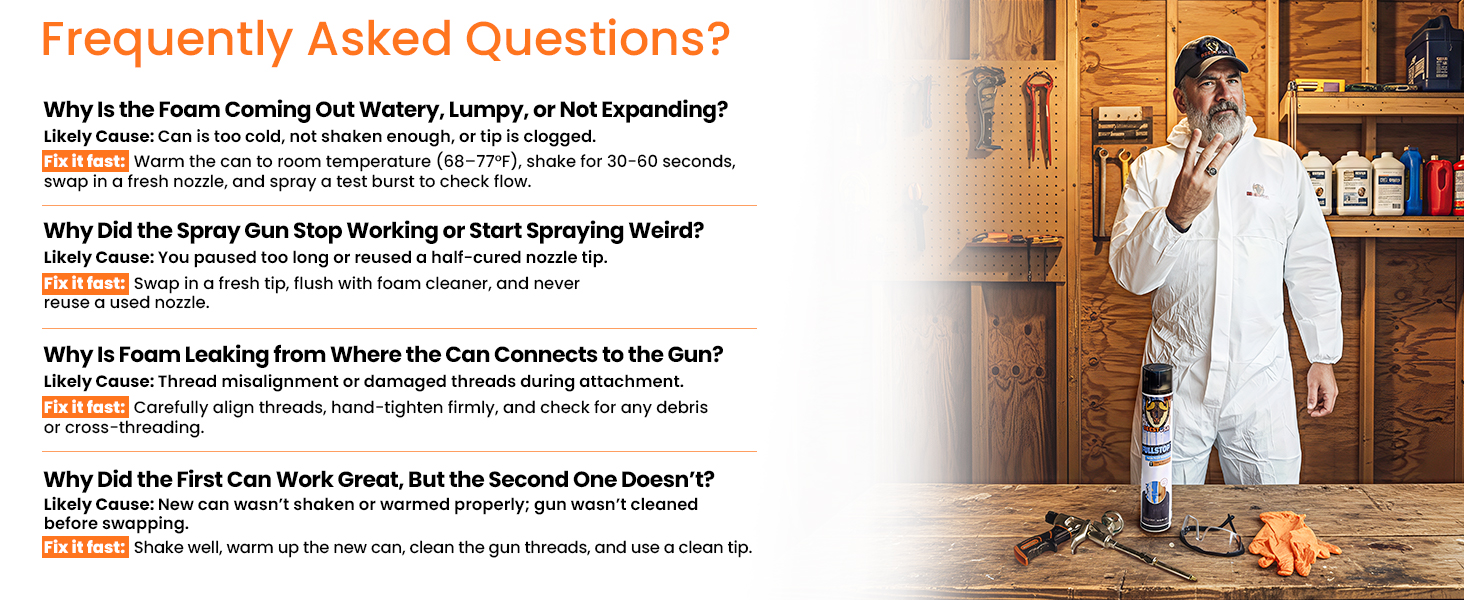 Amazon.com: BEEST FullStop Spray Foam Insulation Kit for Walls and Attic - 240 Board ft/sq.ft ...