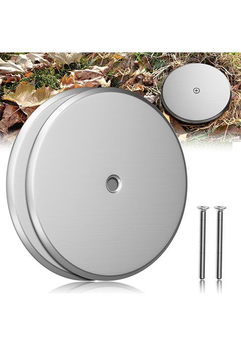 7 Inch Cleanout Cover, Decorative Cleanout Access Covers Plate, Round Stainless Steel Flat Cover ...