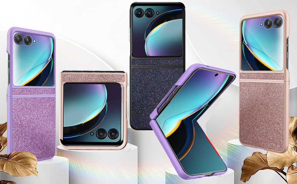 Amazon.com: NINKI Flip Case for Motorola Razr 2023 Case with Screen Protector, Bling Ultra Thin ...