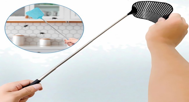 Amazon.com: Telescopic Fly Swatter, Jakeloo 3 Pack Fly Swatter for Indoors Plastic Flyswatter ...