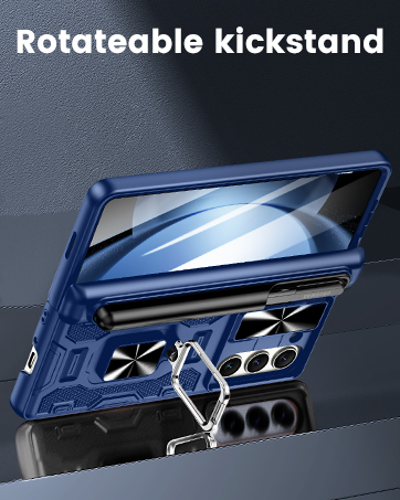 Amazon.com: VEGO for Samsung Galaxy Z Fold 5 Case with Stand, [360°Ring Magnetic Kickstand][S ...