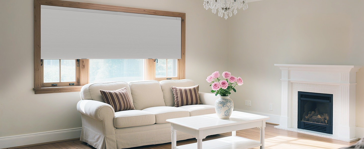 Amazon.com: Boolegon No Drill Blinds for Windows Blackout Cellular ...