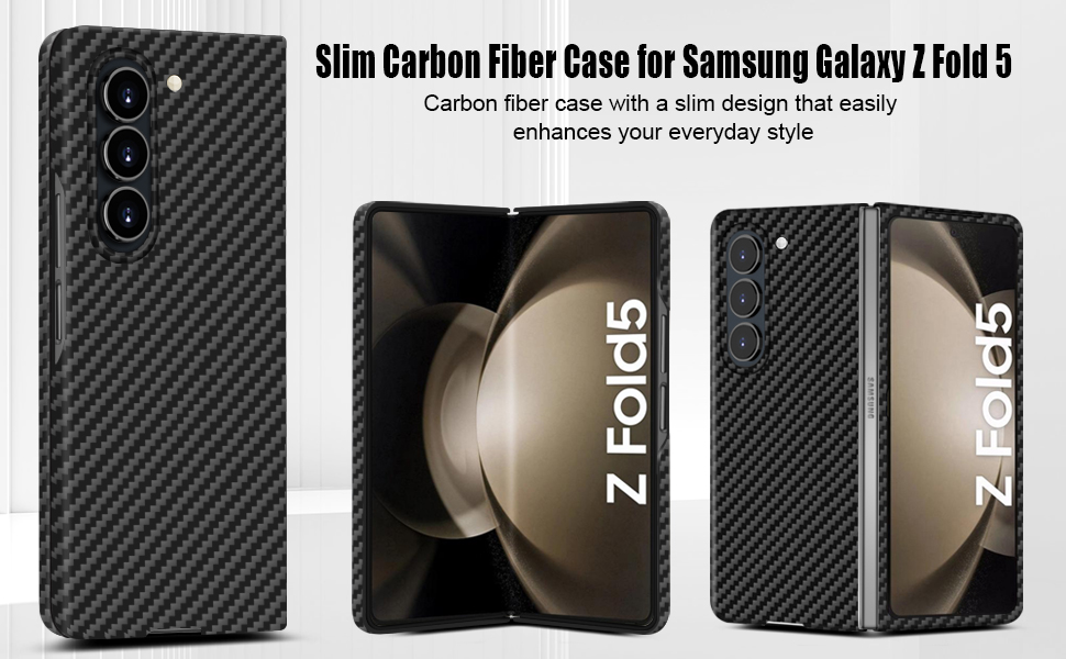 Amazon.com: kaisenkec Slim & Thin Compatible with Samsung Galaxy Z Fold 5 Carbon Fiber Case ...