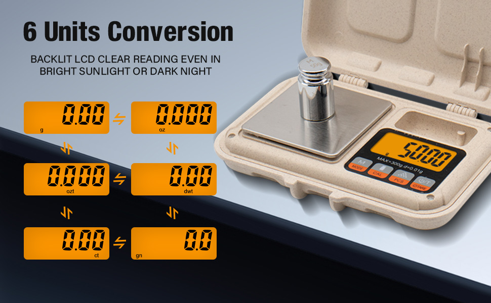 Amazon.com: UNIWEIGH Gram Scale 300 gx 0.01 g Digital Pocket Scale ...