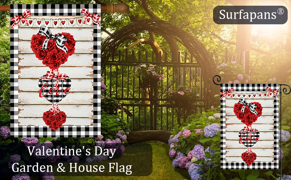 Amazon.com : Surfapans Valentines Day House Flag 28x40 Inch Double ...