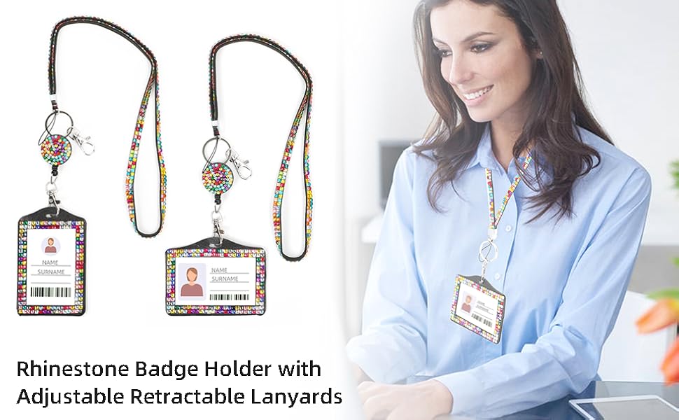 Amazon.com : 2 Pack ID Badge Holder with Clip – Badge Reels Retractable ...