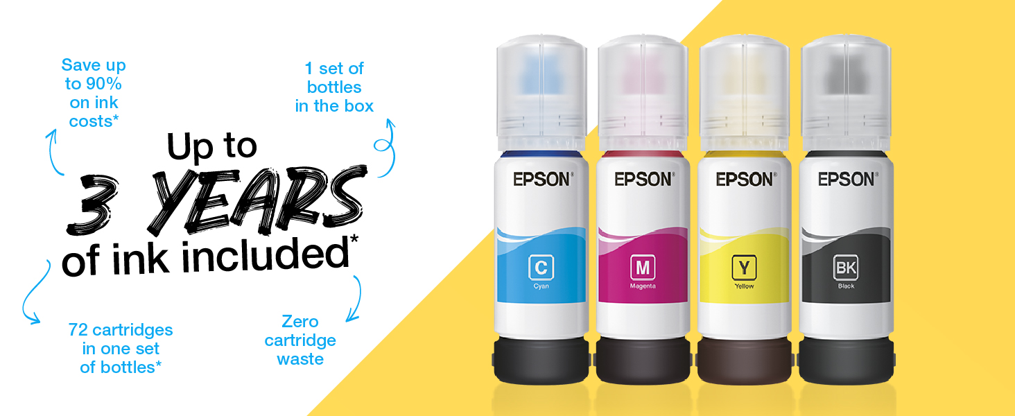 Epson EcoTank ET-4800 A4 Multifunction Wi-Fi Ink Tank Printer, With Up To 3 Years Of Ink ...