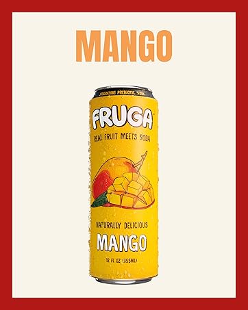 Amazon.com : FRUGA Mango Prebiotic Soda Drink Sparkling Fruit Soda | Low Calorie, Healthy Soda ...