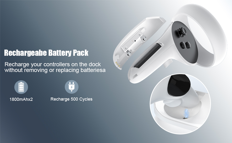 BDFFLY VR Charging Dock for Oculus Quest 2,Charging Station for Meta ...