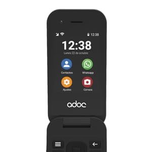 ADOC SC04 Teléfono Móvil 4G de Tapa con Whatsapp, Pantalla Táctil, Video conferencias, Teclas ...