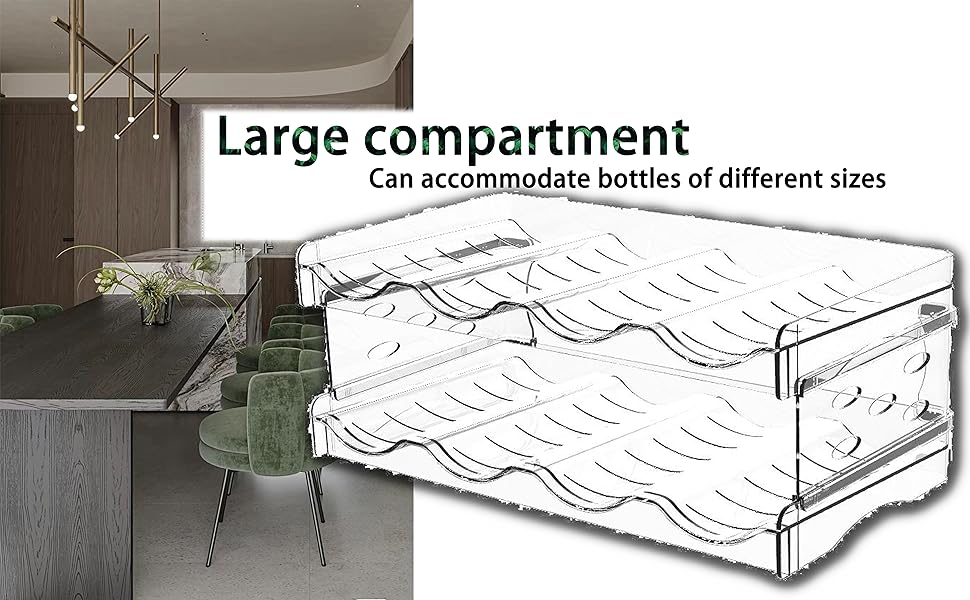 Amazon.com: Baosia Stackable Wine Rack,Wine Bottle Holder for Inside Cabinet,for Pantry ...