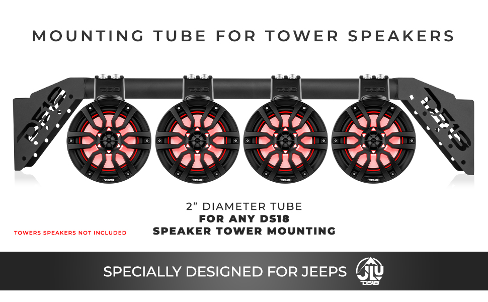 Amazon.com: DS18 JL-TUBEUP Mounting Tube for Wakeboard Tower Speakers Compatible with Jeep ...