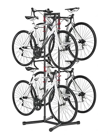 Mimoke Fahrradständer Boden Für 2 Fahrräder Schwerkraft Fahrradhalter voll einstellbare ...