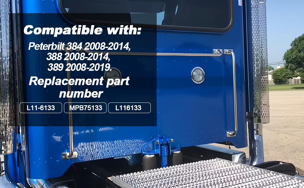 Amazon.com: Upper Hood Guide Bracket Compatible with Peterbilt 384 388 389 Replacement for L11 ...