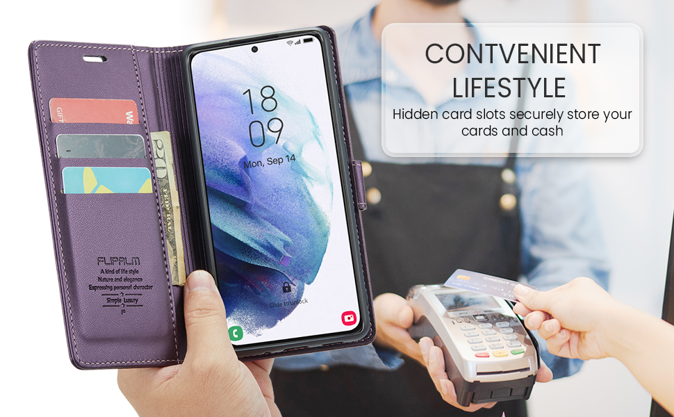 Amazon.com: FLIPALM for Samsung Galaxy S21 Plus/S21+ 6.7"(Non S21 6.2") Wallet Case with RFID ...