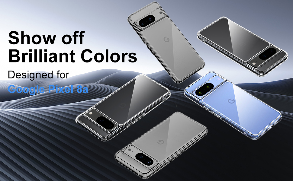 Amazon.com: T Tersely Clear Case Cover for Google Pixel 8a 2024, Hard Back Slim Fit Shockproof ...