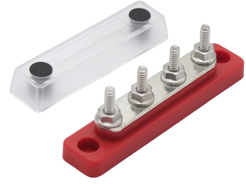 Amazon.com: Gloaso Mini Busbar Copper Bus Bar Power Distribution Block 12V 100A with 4X 3/16 ...