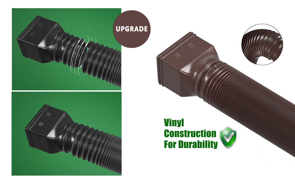 Amazon.com : Febsow 2-Pack Rain Gutter Downspout Extensions Expandable ...