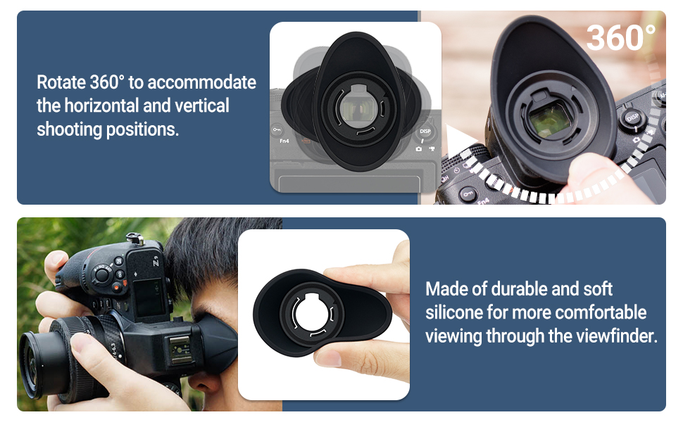 Camera Eyecup Eyepiece Viewfinder for Nikon Zf Z8 Z9 Replaces Nikon DK-33 Eye Cup, Oval Shape ...