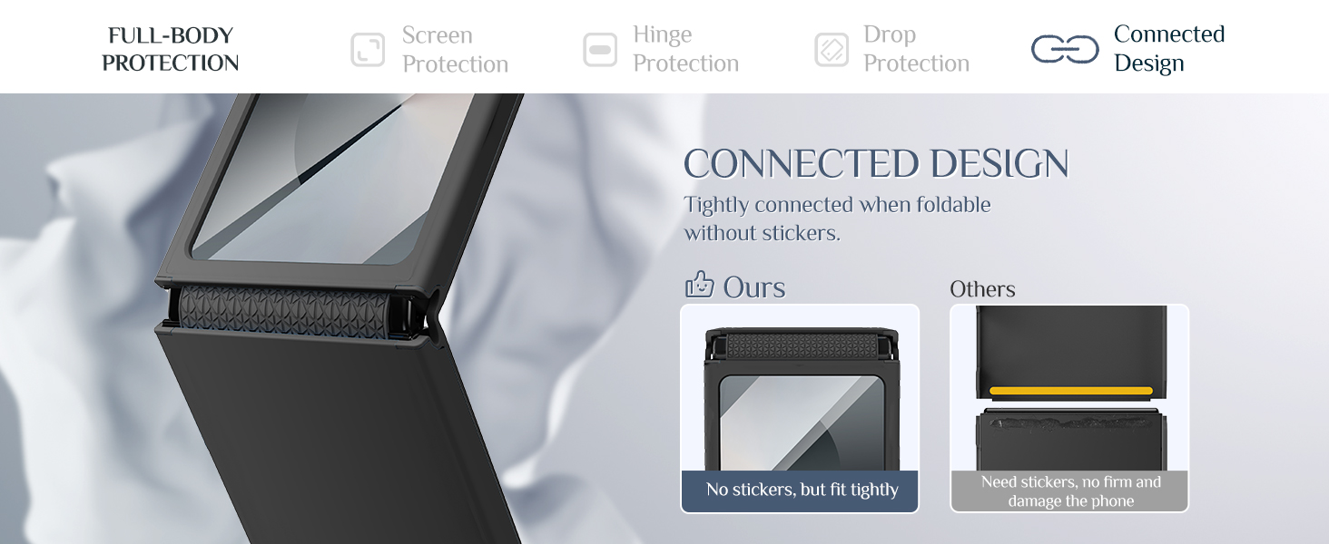 Amazon.com: Caka for Samsung Galaxy Z Flip 7-FE/Z Flip 6 /Z Flip 5 Case [Wireless Charging ...