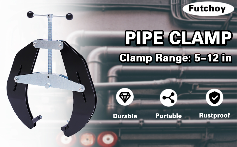 Pipe Clamp, 5 to 12 in, High Strength Ultra Clamp with Quick Acting ...