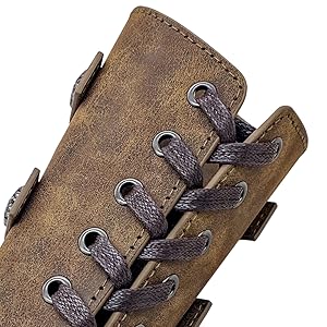 HiiFeuer Medieval PU Leather Buckle Arm Bracers, Knight LARP Retro ...