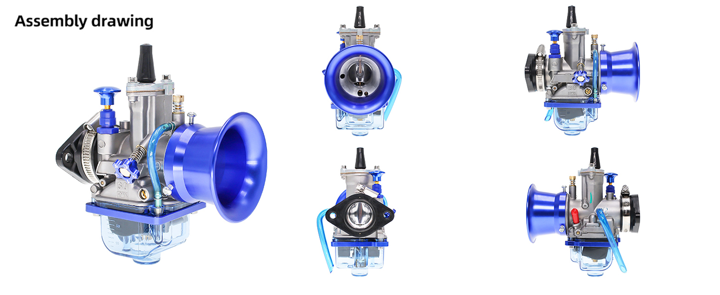 Amazon.com: AKSLGT PWK 34mm Carburetor, Universal Mortorcycle Racing Carburetor With Blue Float ...