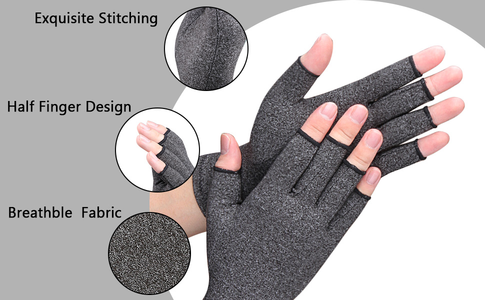 Digitek Arthritis Handschuhe - Kompressionshandschuhe für Rheumatoide - Fingerlose Handschuhe ...