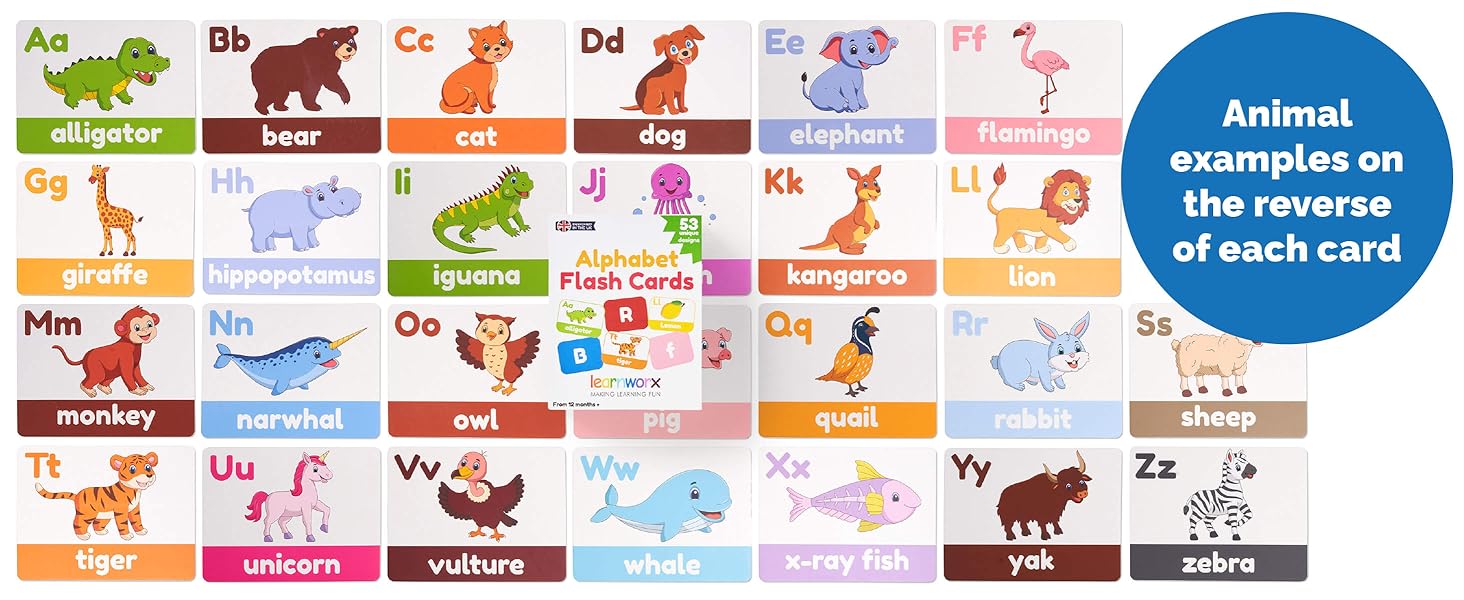 Alphabet ABC Flash Cards for Toddlers 2-4 Years - 52 Flashcards – ABC Cards - Uppercase and ...