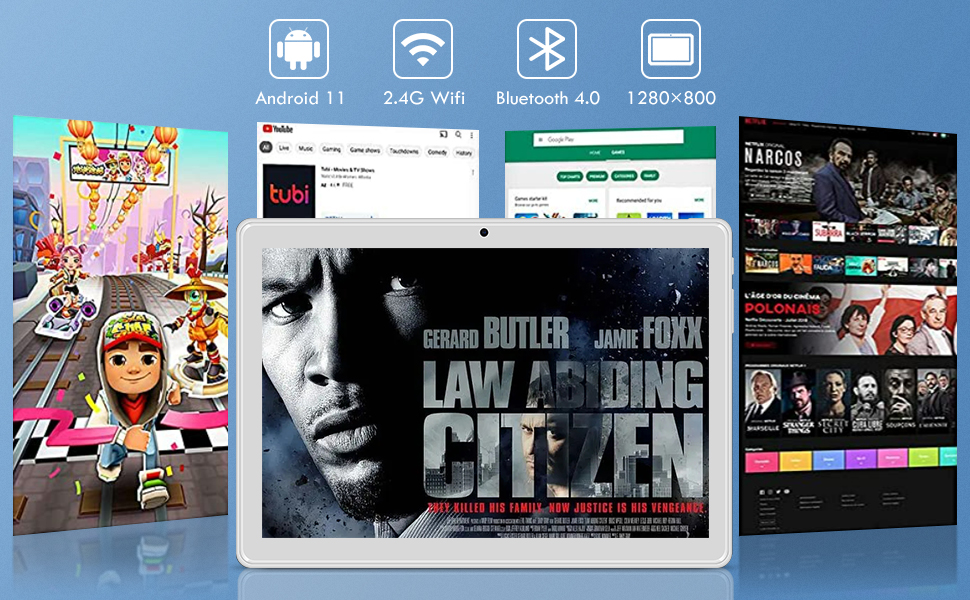 Amazon.com : OVZIOCO K16 Tablet 10.1 inch Android 11Tablet 2023 Quad-Core Processor with 64GB ...