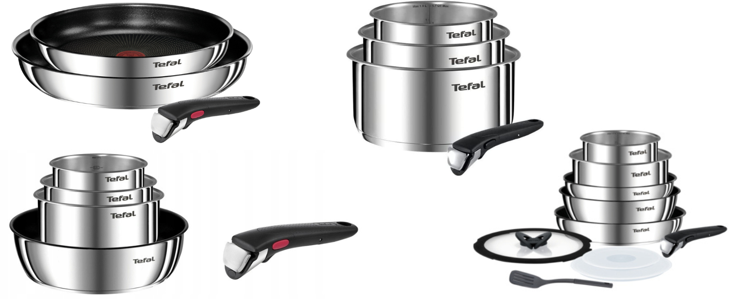 Tefal Ingenio 10 Piece Emotion Stainless Steel Induction Pan Set : Amazon.co.uk: Home & Kitchen