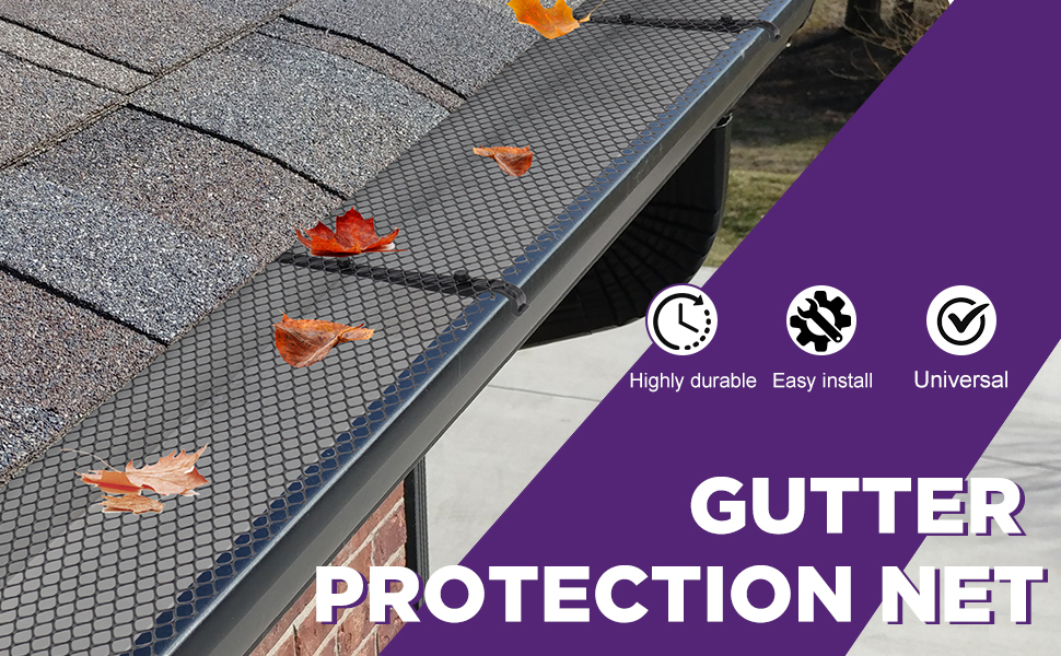 Mxclimate Gutter Guard 6'',Plastic DIY Gutter Cover System 20ft ...