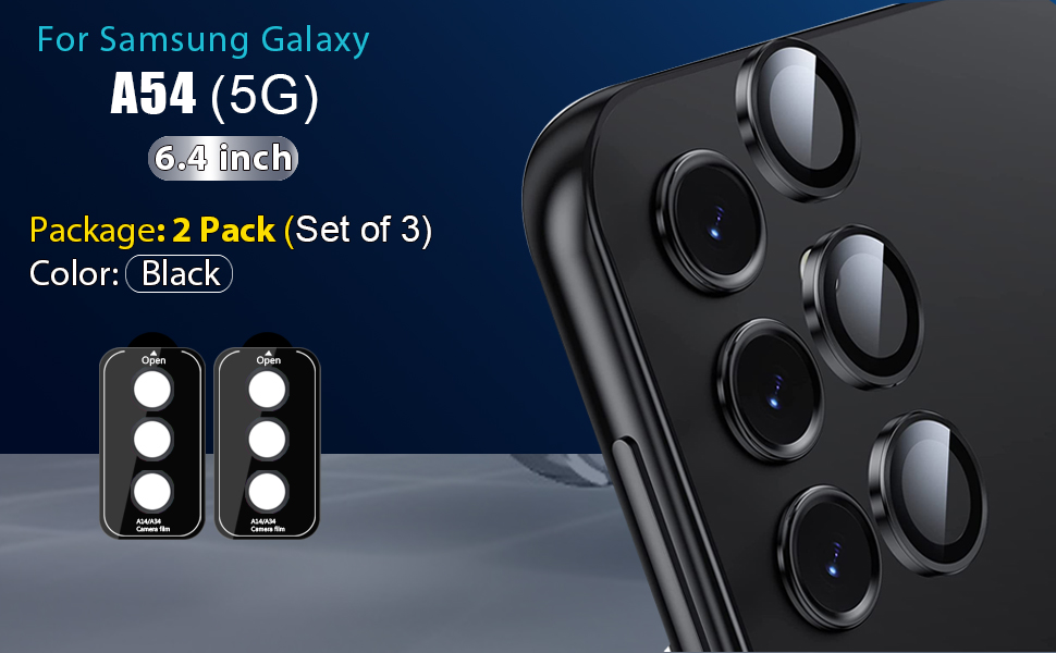 Amazon.com: Zeking [2 Pack for Samsung Galaxy A54 Camera Lens Protector, 9H Tempered Glass ...