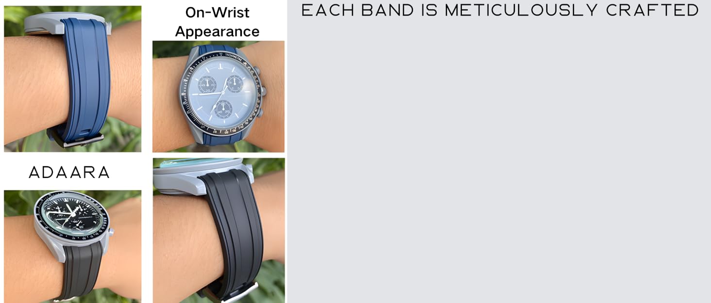 Amazon.com: ADAARA 20mm Metal Watch Band, compatible with Omega Seamaster Diver 300mm Watch ...