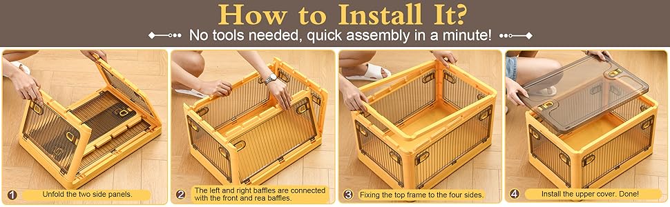 LINYAPRY 28 Liters Storage Bins with Lids, 2 Packs Large Plastic ...