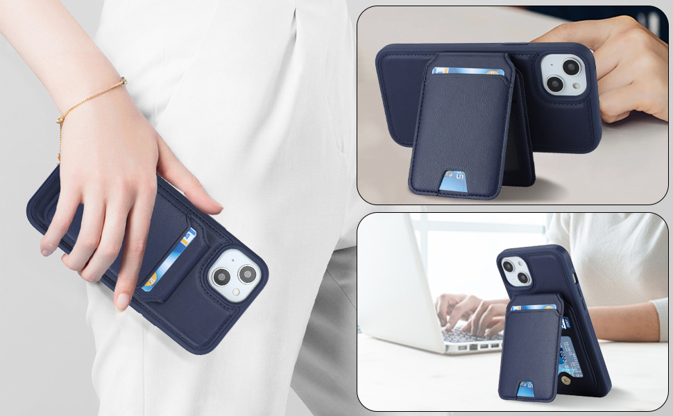 Amazon.com: Havaya for iPhone 14 Plus Case with Card Holder iPhone 14 Plus Case Magsafe ...