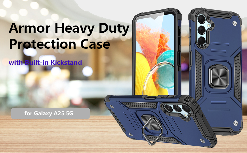 Amazon.com: Dionsibei Galaxy A25 5G Case Military Grade Built-in Kickstand Case with Stand ...