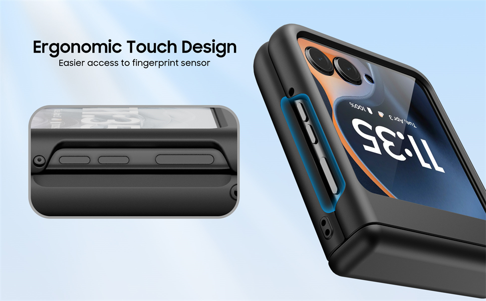 Amazon.com: MAKAVO for Motorola Razr 2025 Case, Built-in Outer Screen Protector & Hinge ...