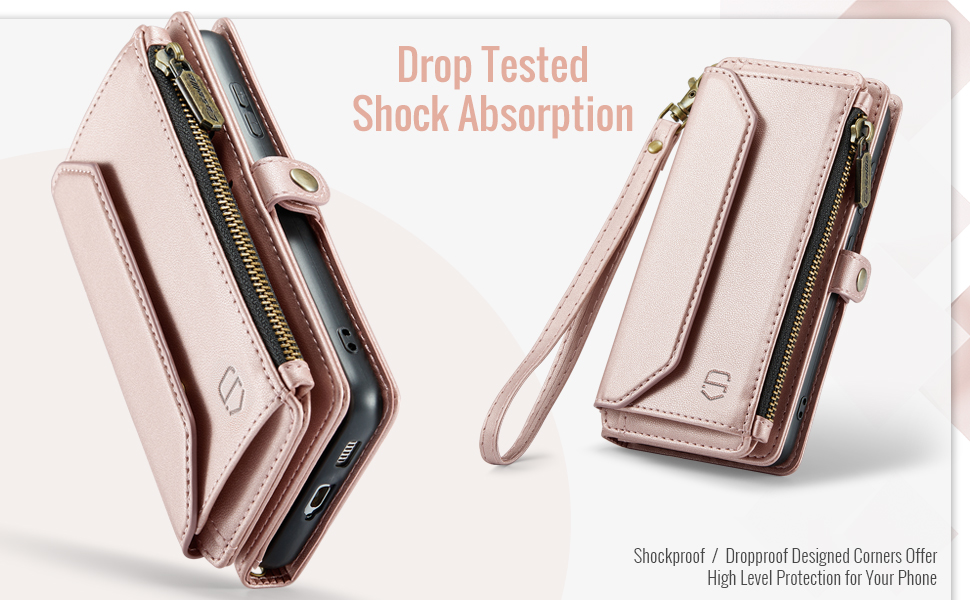 Amazon.com: Strapurs Crossbody for Samsung Galaxy S24 Case Wallet【RFID Blocking】with 7-Card ...